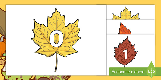 Affiches d'automne : Les nombres de 0 à 20 (teacher made)