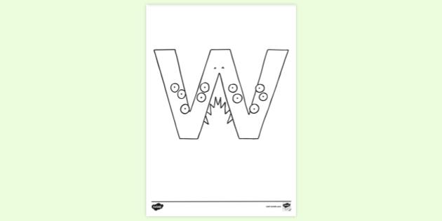 FREE! - Letter W Colouring | Colouring Sheets (teacher made)
