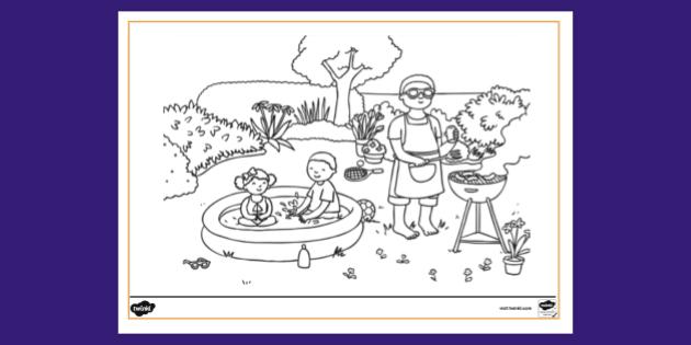 FREE! - Summer Scene Colouring Sheet | Colouring Sheets