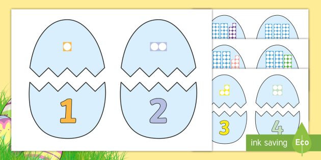 Easter Egg Number Shapes to 30 Matching Game (teacher made)
