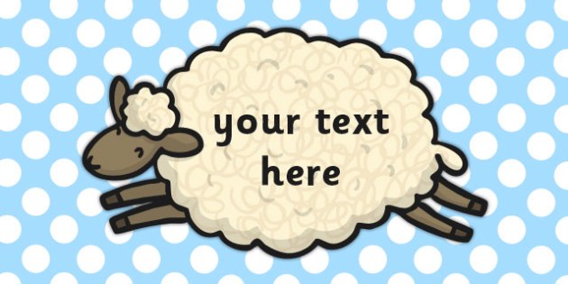 👉 Editable Sheep Sign (teacher made)