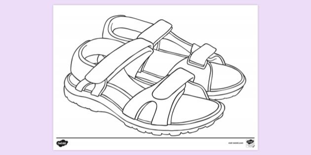 FREE! - Pair of Sandals Colouring Sheet | Colouring Sheets