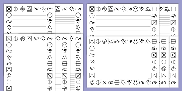 Secret Symbol Page Borders (teacher made)