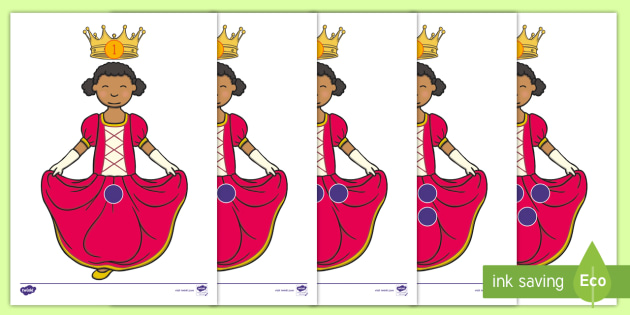 Princess Number Matching Activity