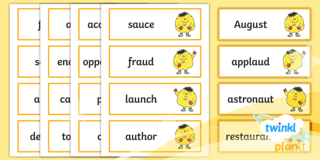 PlanIt Spelling Year 5 Term 2B Word Cards (teacher made)