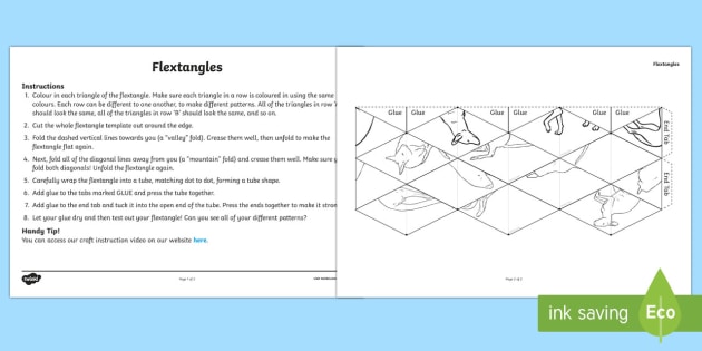 Australian Desert Animals Flextangles Paper Craft