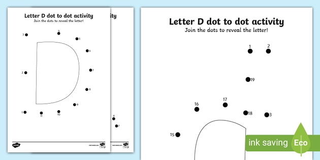FREE! - Dot to Dot Alphabet D Activity - Templates - Twinkl