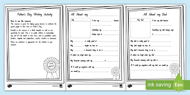 Father's Day Writing Activity