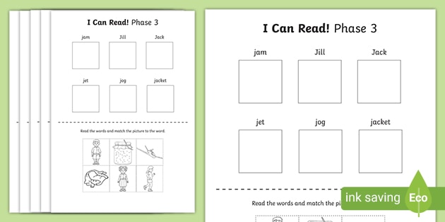 I Can Read Phase 3 Words Worksheet / Worksheet
