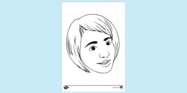 FREE! - Girl Face Head Colouring Sheets | Colouring Pages