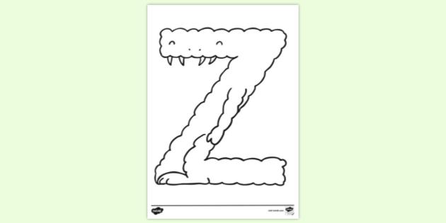 FREE! - Letter Z Colouring Page | Colouring Sheets