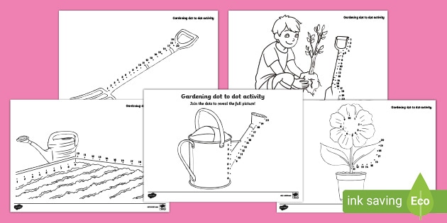 FREE! - Dot to Dot 1-20 Gardening Activity - Templates - Twinkl
