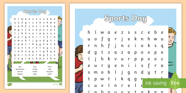 Sports Day Word Search (teacher made)