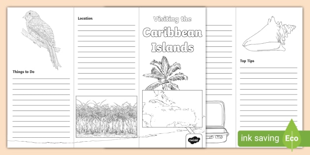 Caribbean Islands Travel Leaflet Template (teacher made)