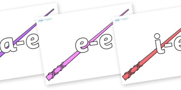 Modifying E Letters on Wands (teacher made)
