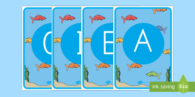 Tarjetas de fonemas: Bajo el mar (teacher made)