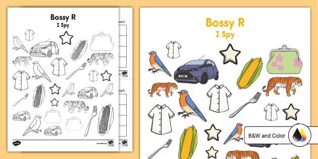 Bossy R I Spy Activity (teacher made)