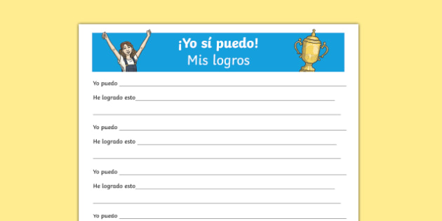 ¡Yo sí puedo! Mis logros