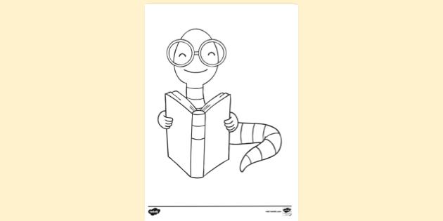 FREE! - Bookworm | Colouring Sheets (teacher made)