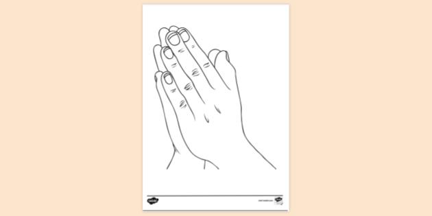 FREE! - Prayer Colouring Page for Preschoolers | Colouring Sheets