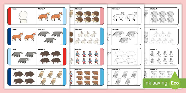 The Mitten Story I Have, Who Has Counting Game