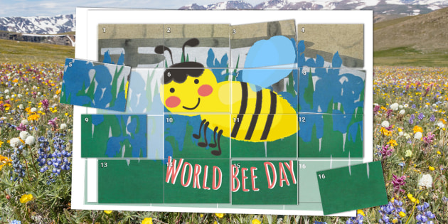 World Bee Day - Sticker Puzzle (teacher made)