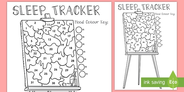 Art-Themed Sleep Tracker Bullet Journal Page (teacher made)