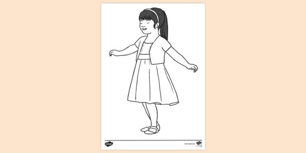 FREE! - Girl 4 Colouring | Colouring Sheets (teacher made)