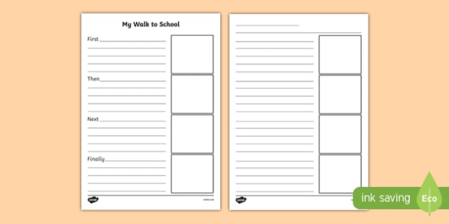 Let's all Walk to School Recount Writing Frames