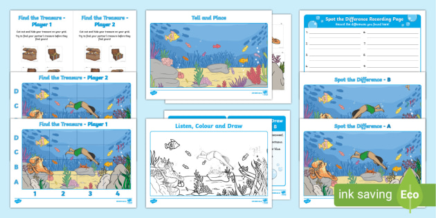 Barrier Games Pack - Under the Sea | Speaking and Listening