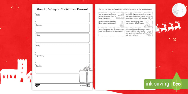 * NEW * How to Wrap a Christmas Present Sequencing Activity Sheet