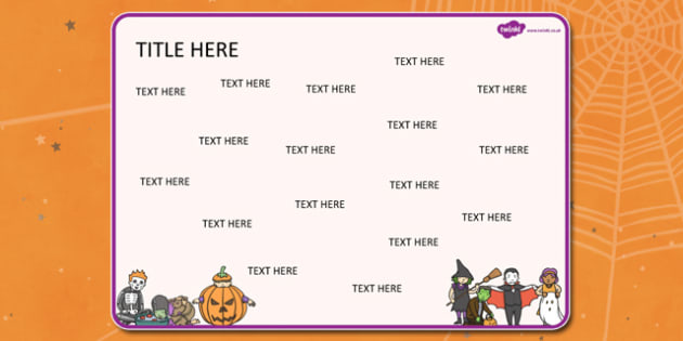 Halloween Themed Editable Word Mat - halloween, word mat, mat