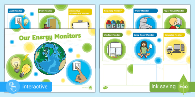 Editable Energy Monitors Display KS1 (teacher made)
