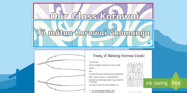 Māori Korowai Cloak Feathers Template -Waitangi Day Activity