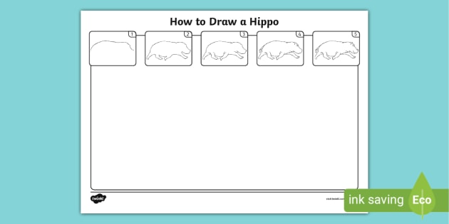FREE! - How to Draw a Hippo (teacher made)