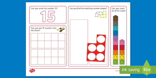 All About Number 15 Activity Mat (teacher made)