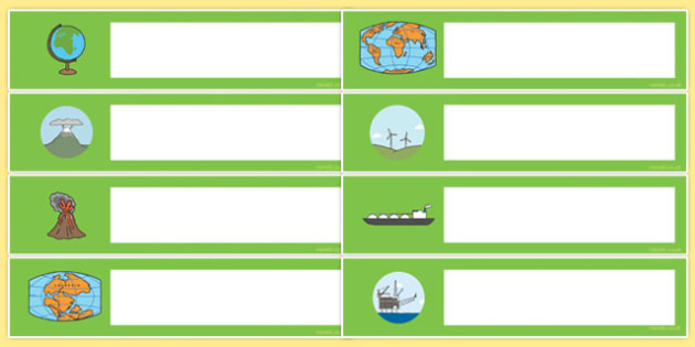 Geography Themed Editable Gratnells Tray Labels - tray labels
