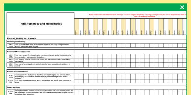 Scottish Curriculum for Excellence Third Numeracy and Mathematics ...