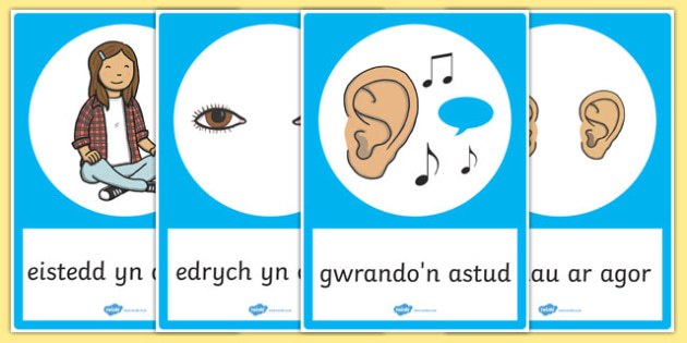 Posteri Gwrando'n Astud (teacher made)