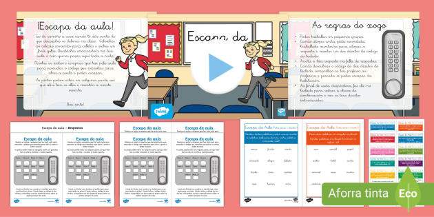 Escape room de Gramática Galega: Escapa da aula! - Galego