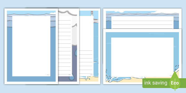 Water Page Borders (Teacher-Made)