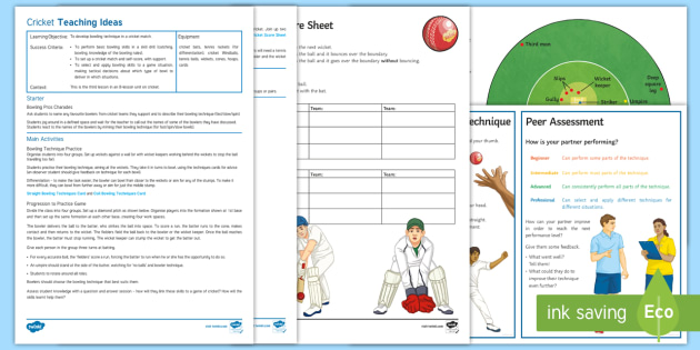 KS3 Cricket Lesson 3: Bowling Teaching Ideas (teacher made)