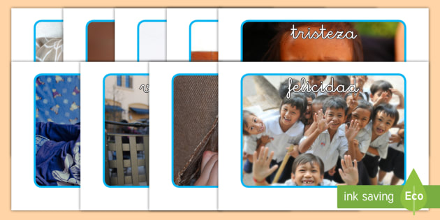 Póster DIN A4: Fotos de las emociones (teacher made)