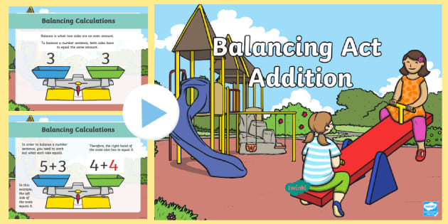 KS1 Balancing Act Addition PowerPoint (teacher made)