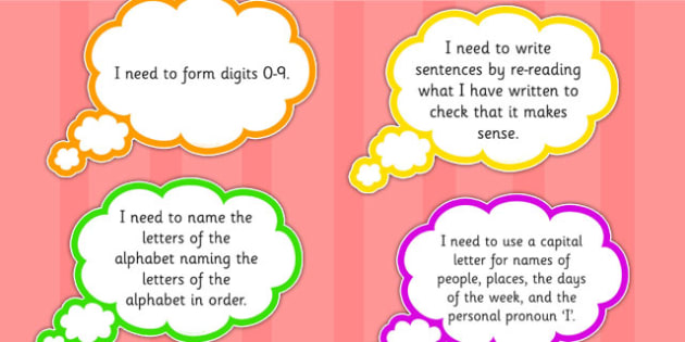 2014 National Curriculum Year 1 English Writing Assessment I Need to Bubble