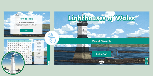 Lighthouses of Wales: Wordsearch (teacher made)