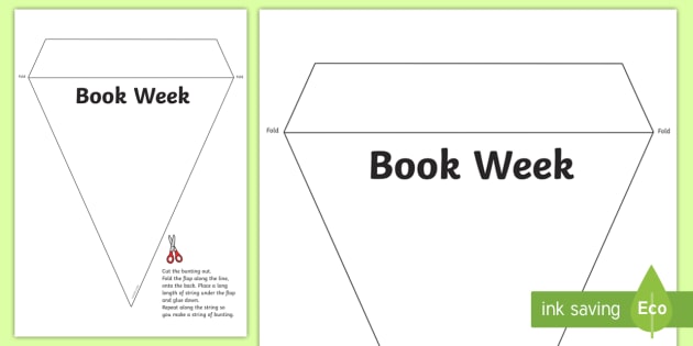 Book Week Blank Bunting Activity