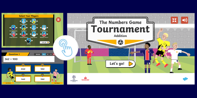 The Numbers Game - Tournament: Addition [Ages 5-11] - Twinkl