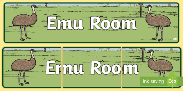 👉 Emu Room Display Banner - Koala Themed Classroom Display Banner