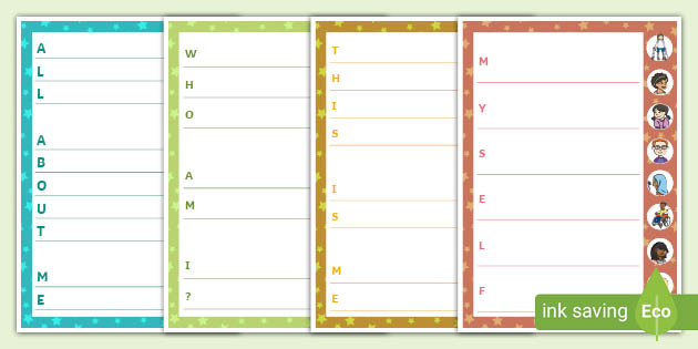 Who am I poem template | Acrostic poems | Twinkl